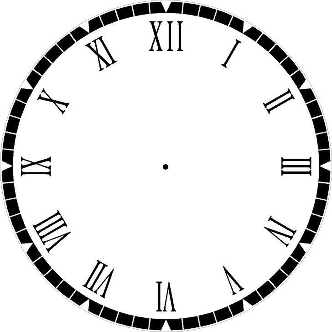 Black and White Clock Face Decal Vinyl Decal Set - 2 Decals Included ...