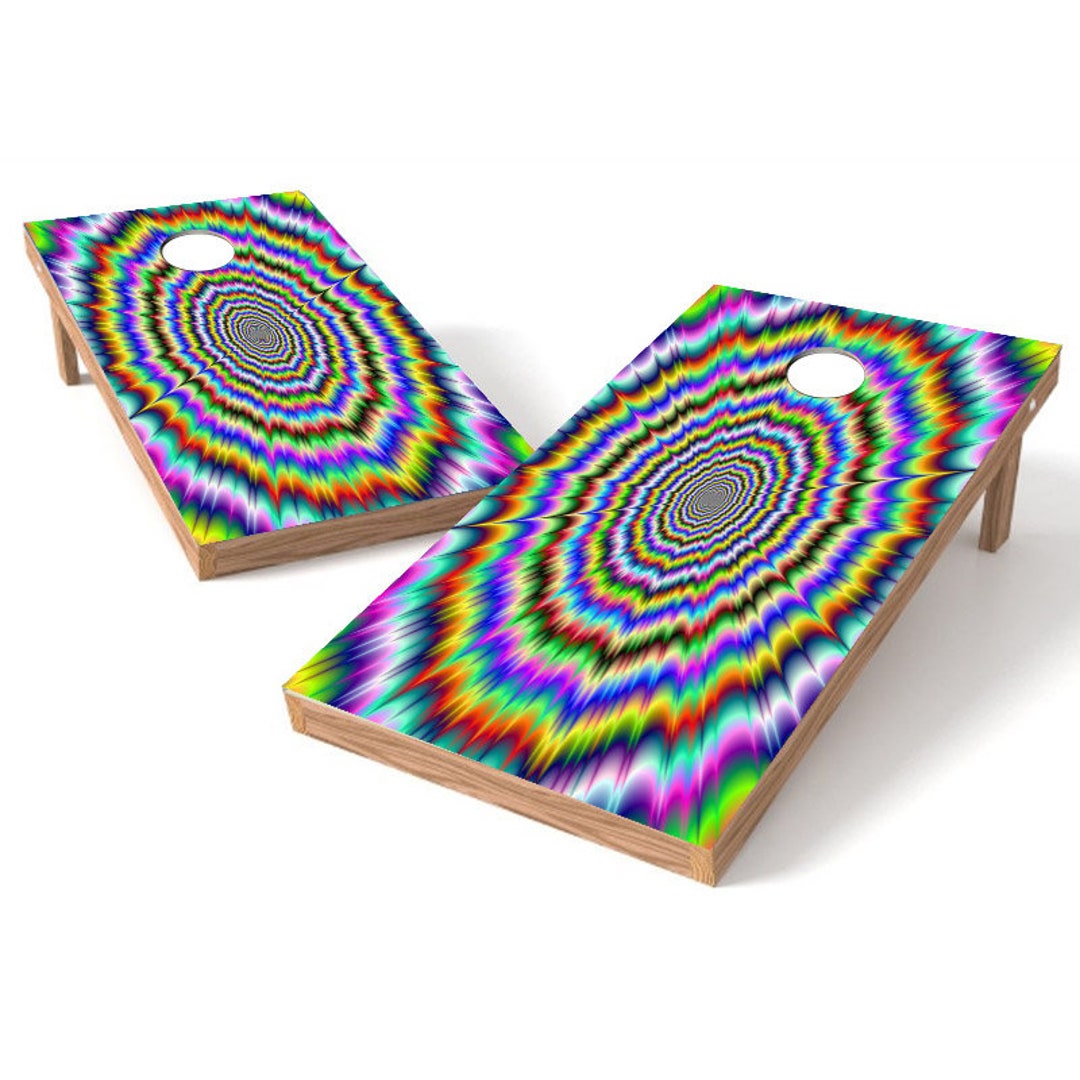 Optical Illusion Cornhole Wraps - Cornhole Wraps - Cornhole Skins ...