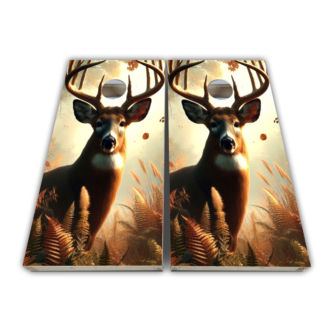 Massive Buck Deer Rack Buck Cornhole Wraps - Cornhole Wraps - Cornhole ...