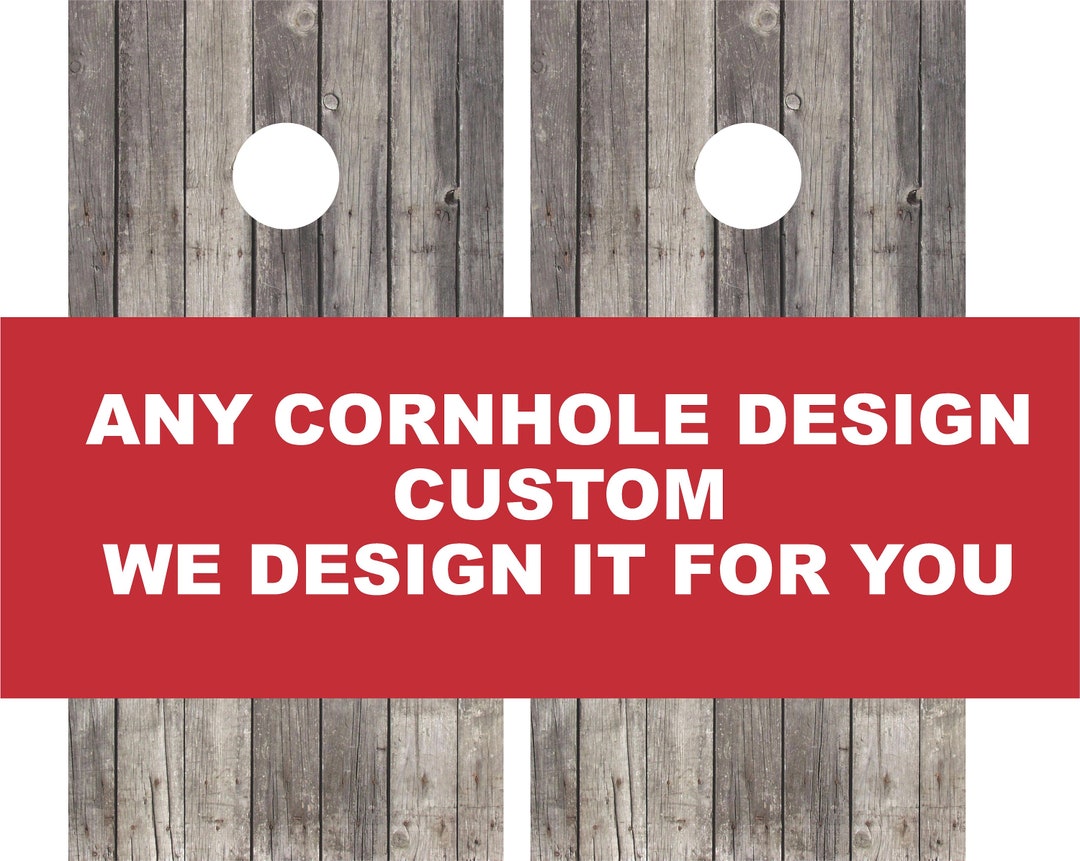MINI Custom Cornhole Wraps - MINI Wraps 1'x2' - Vinyl Wrap - Laminated ...