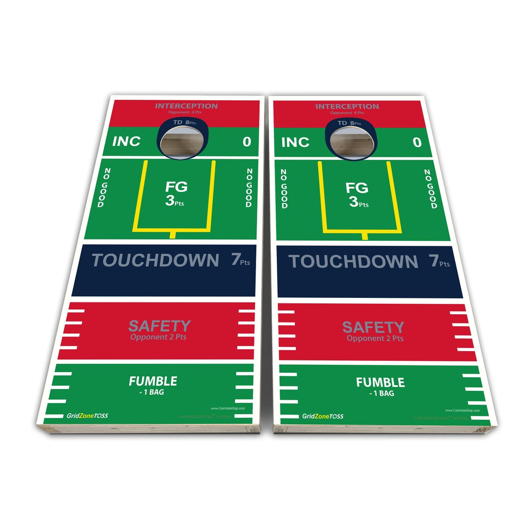 Football Cornhole Wraps - Cornhole Wraps - Cornhole Skins - Vinyl Wrap ...
