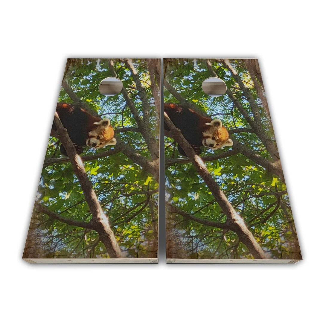 Rare Red Panda Board Wraps Bags Game Wraps Cornhole Skins Vinyl Wrap ...