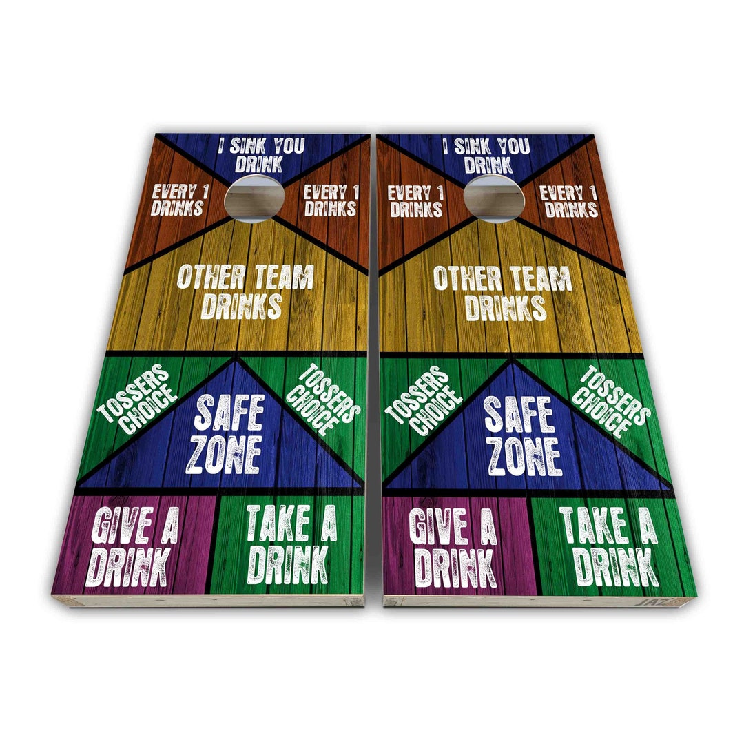 Drinking Game Cornhole Wraps - Cornhole Wraps - Cornhole Skins - Vinyl ...
