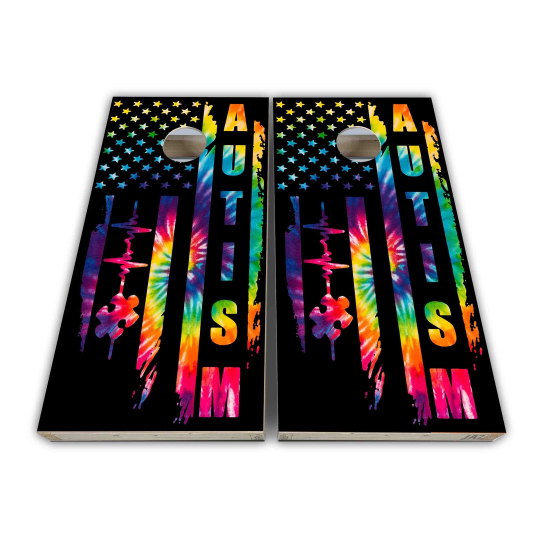 Autism Cornhole Wraps - Cornhole Wraps - Cornhole Skins - Vinyl Wrap ...