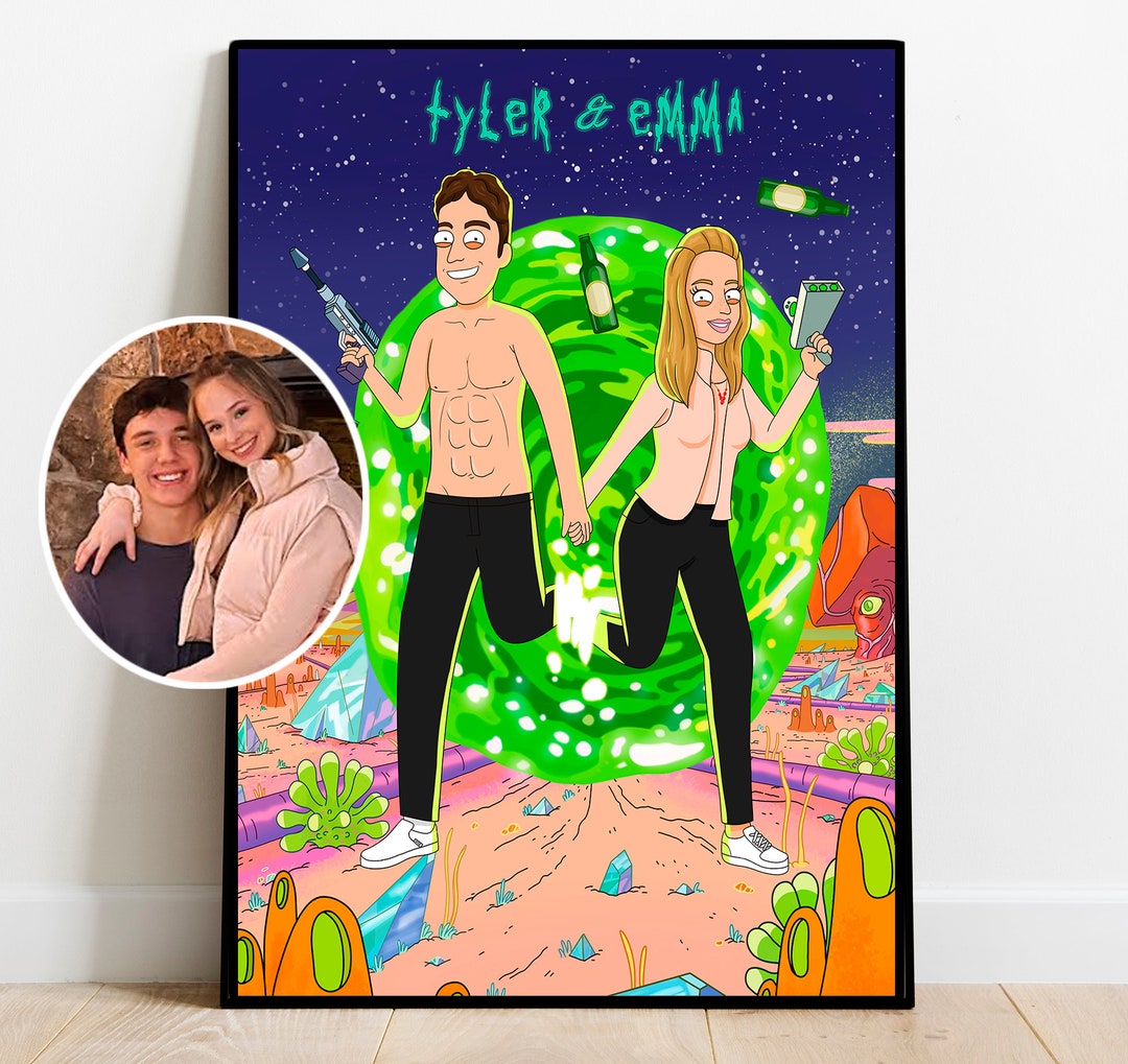 Custom Anime Portrait Couple Rick Style, Anime Portrait From Photo ...