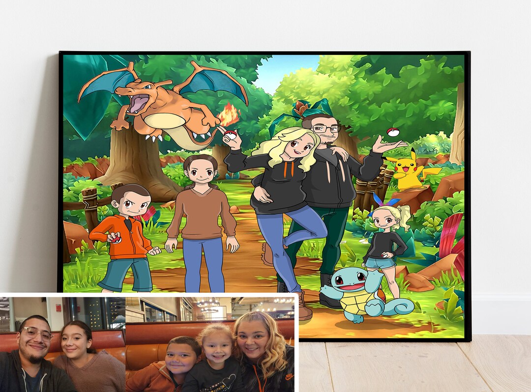 Poke Cartoon Portrait From Photo Boyfriend Gift Bridesmaid - Etsy