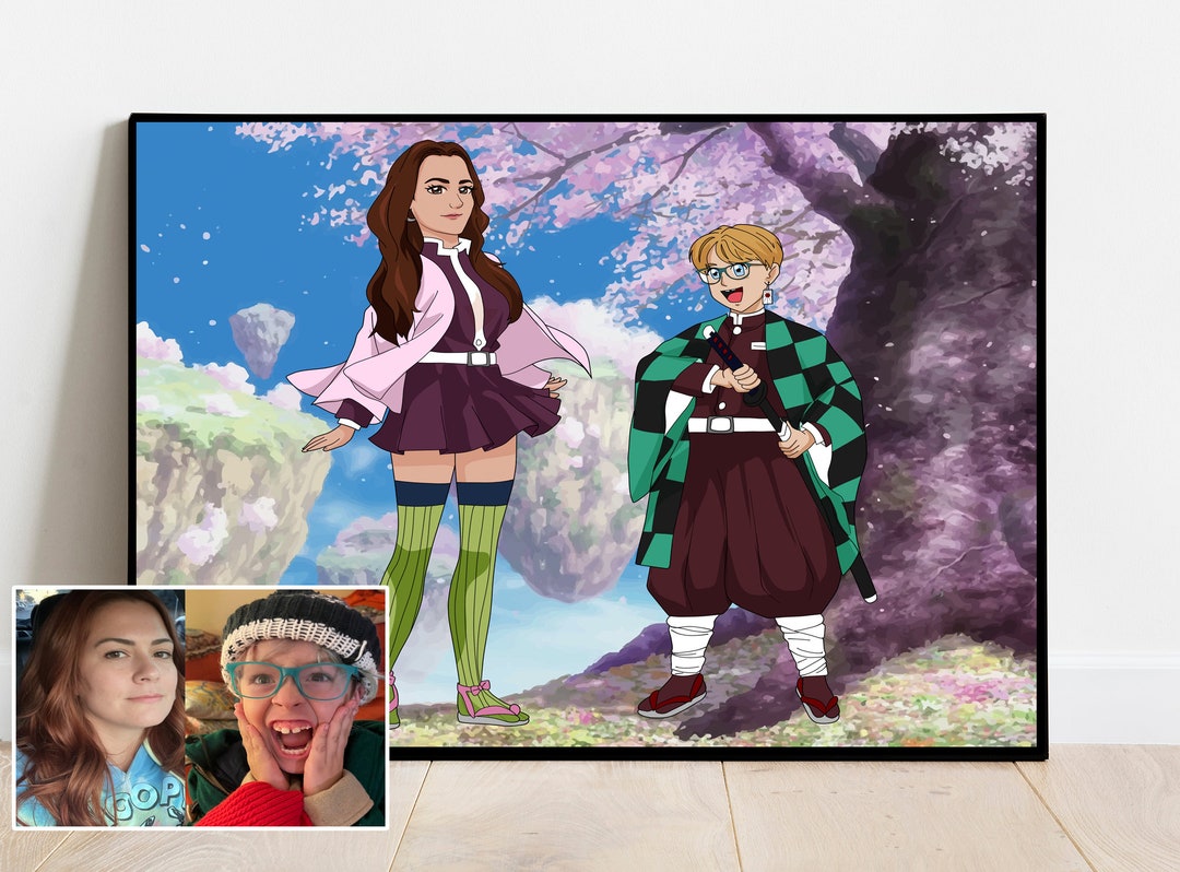 Anime, Manga Custom Family Portraits From Picture, Unique Family Gift ...