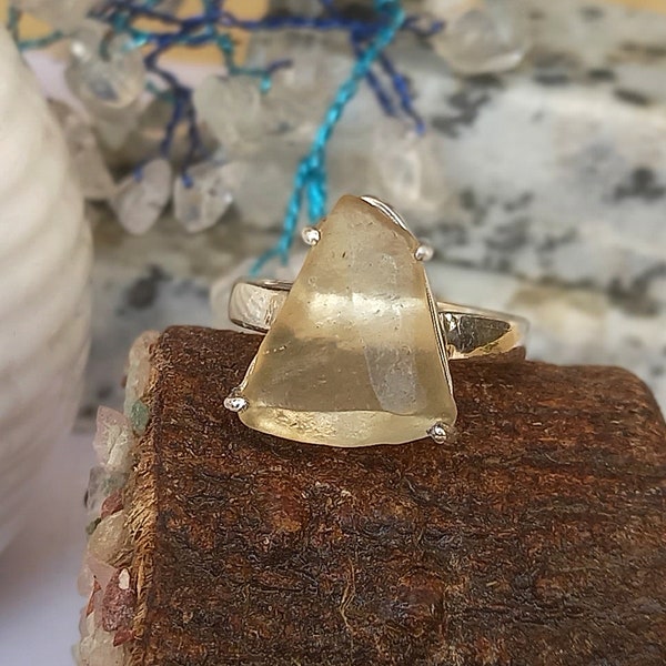 Libyan Desert Glass Ring - Etsy