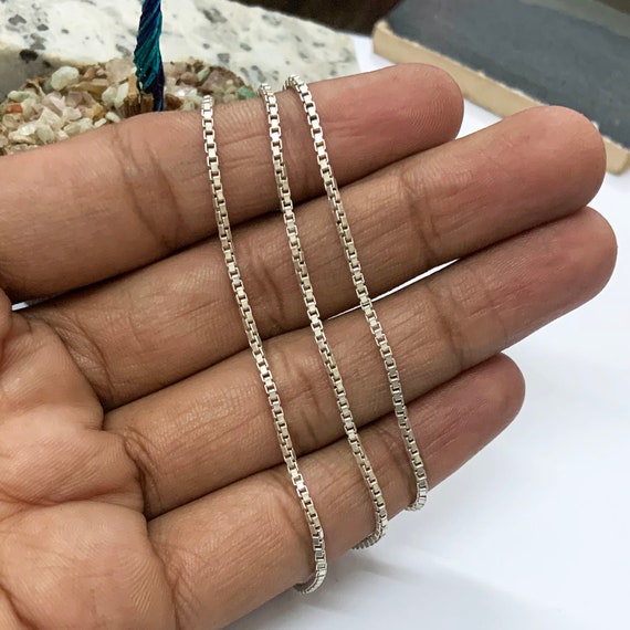 925 Sterling Silver Square Box Chain, Sterling Silver Chain 925 Sterling Silver Square Box Chain, Sterling Silver Chain