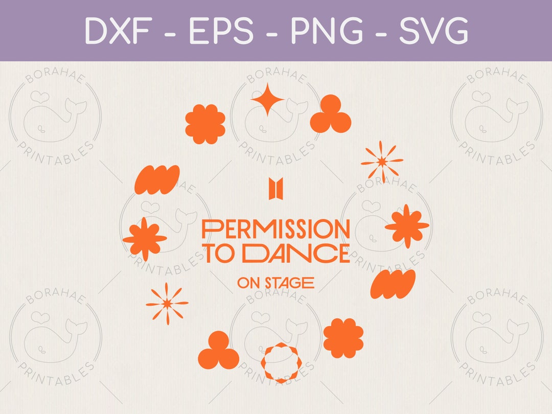 BTS Permission to Dance PTD Circular Shape Design Svg Png - Etsy