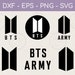 BTS + Army Logo Bundle - Svg Png Dxf Eps - Bangtan Kpop Graphics ...