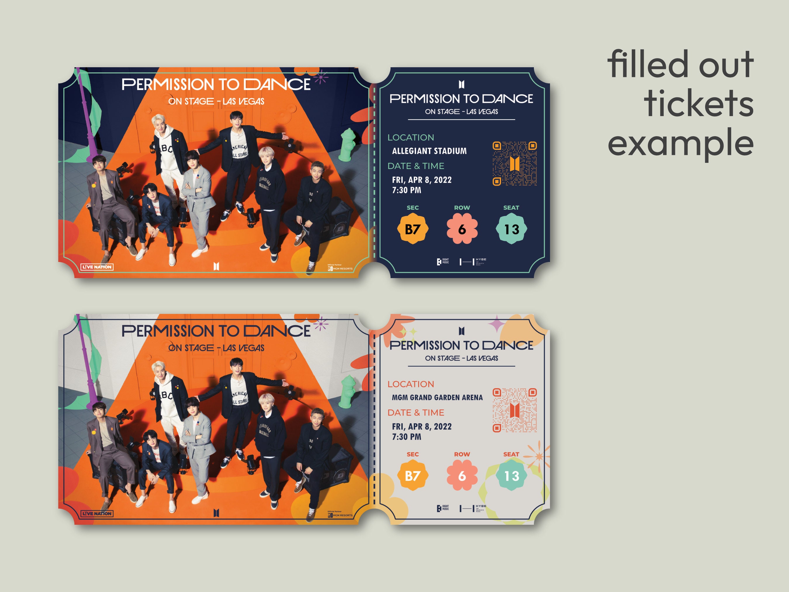 FULL Set Las Vegas BTS PTD Permission to Dance Concert - Etsy