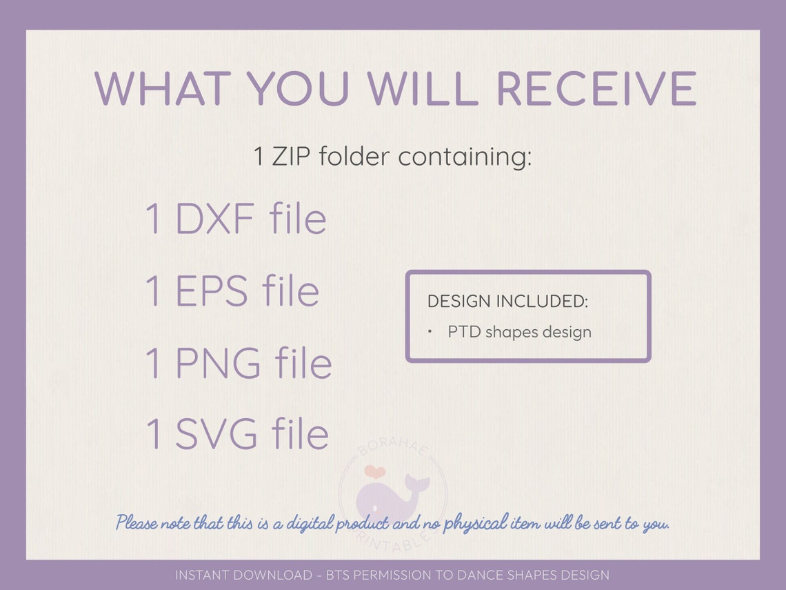 BTS Permission to Dance PTD Shapes Design Svg Png Dxf Eps - Etsy