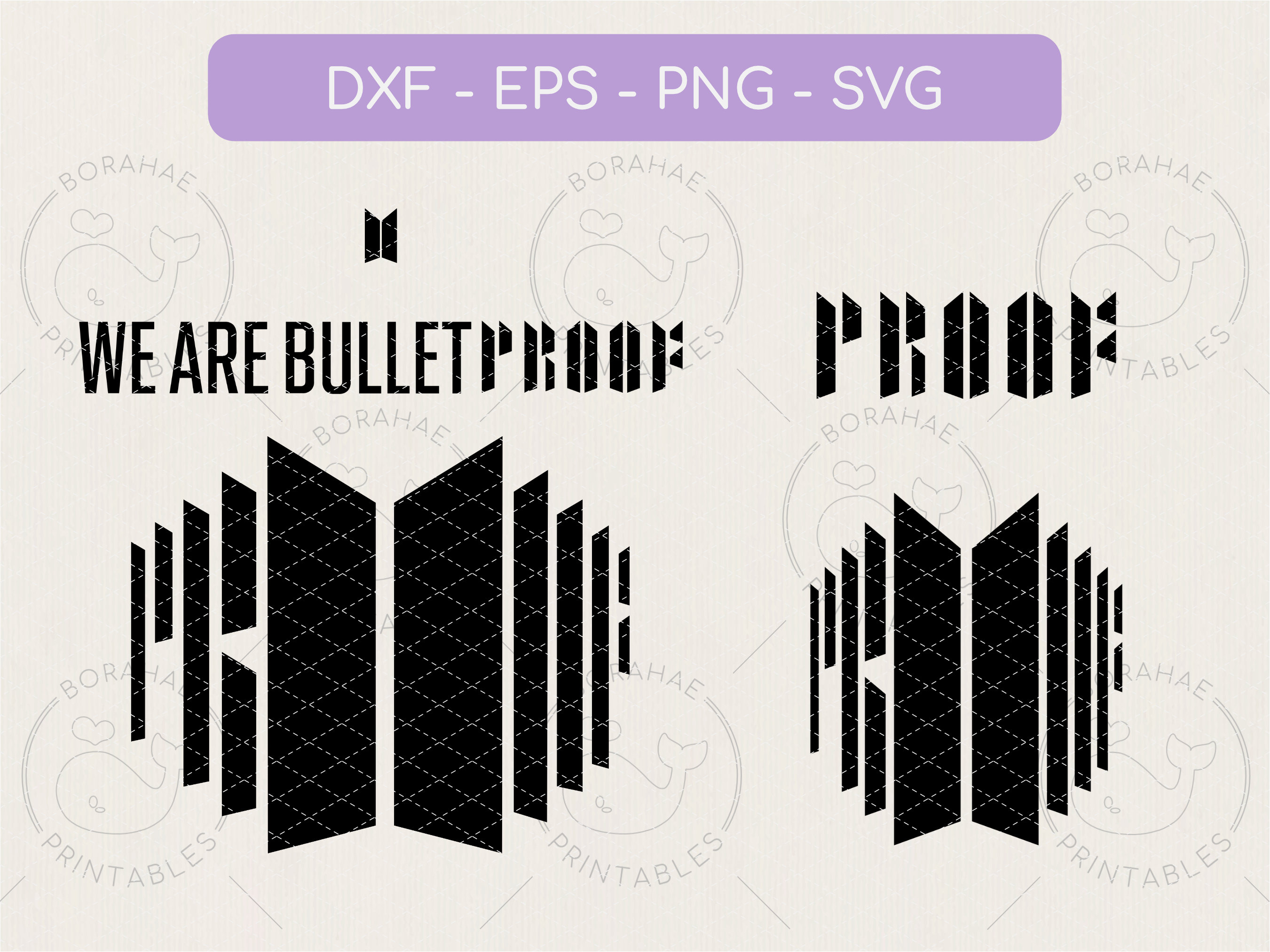 BTS Proof Album Logo Bundle Svg Png Dxf Eps We Are - Etsy