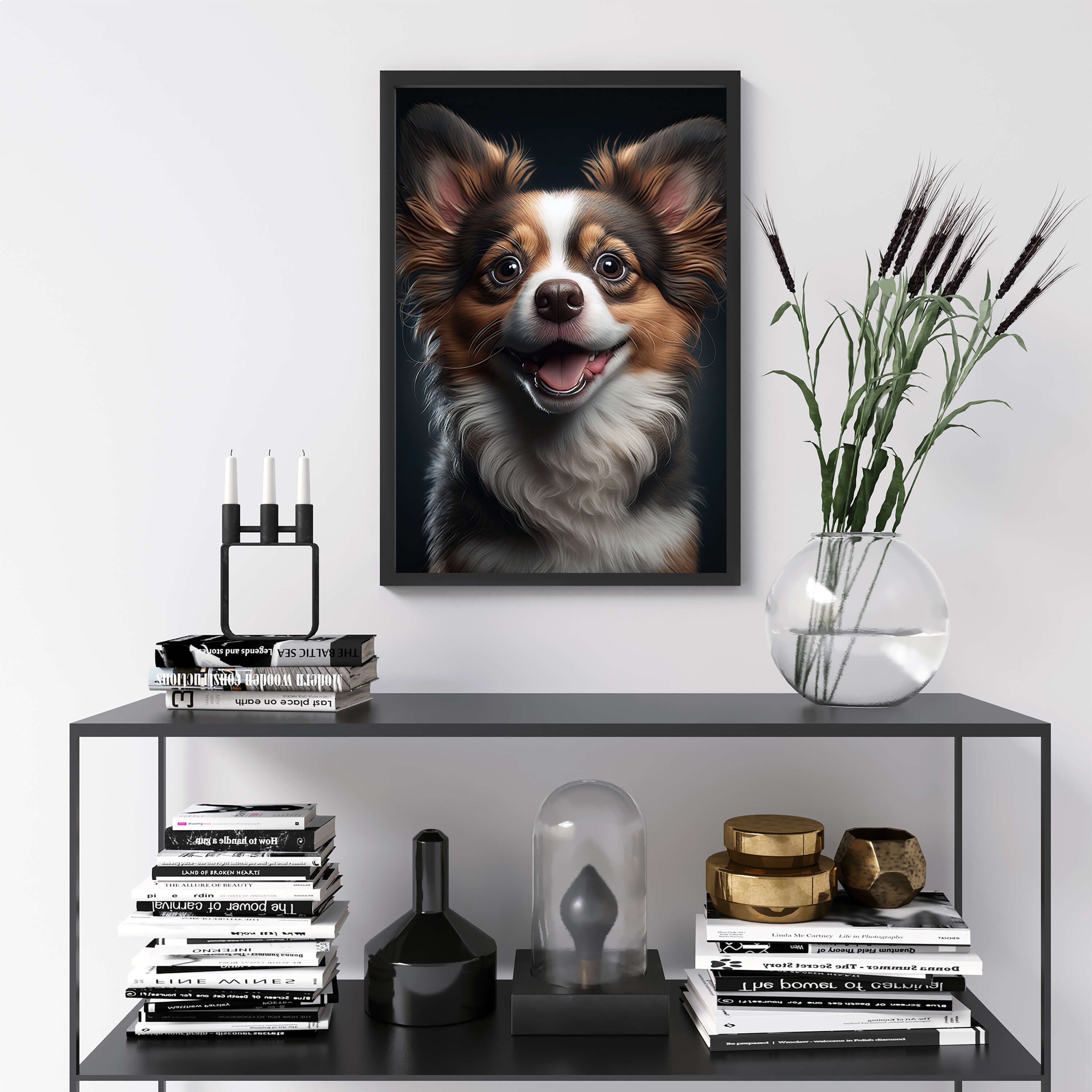 Adorable Cute Dog Puppy Poster Print, Cuddly Canine Friend, Digital Art ...