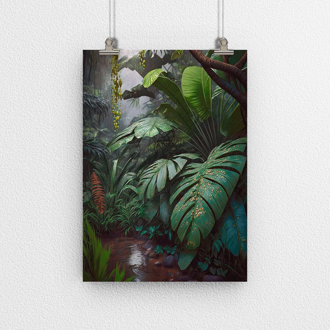 Tropical Rainforest Poster Print, Exotic, Nature, Modern Art, Wall ...
