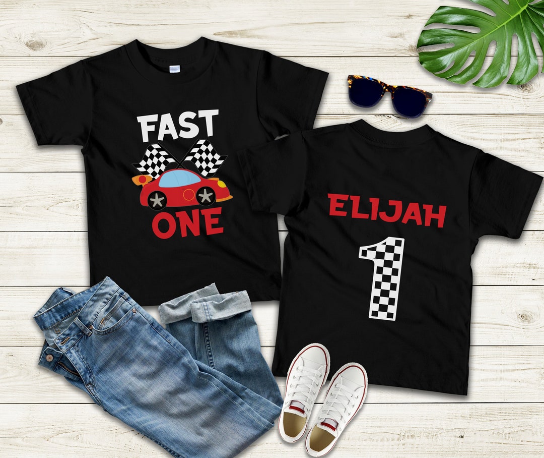 Fast One Birthday Shirt, 1st Birthday Shirt, Race Car Birthday, Custom ...
