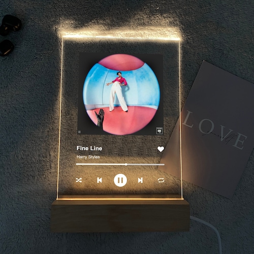 Acrylic Music Plaque LED Light Stand Custom Night Light - Etsy
