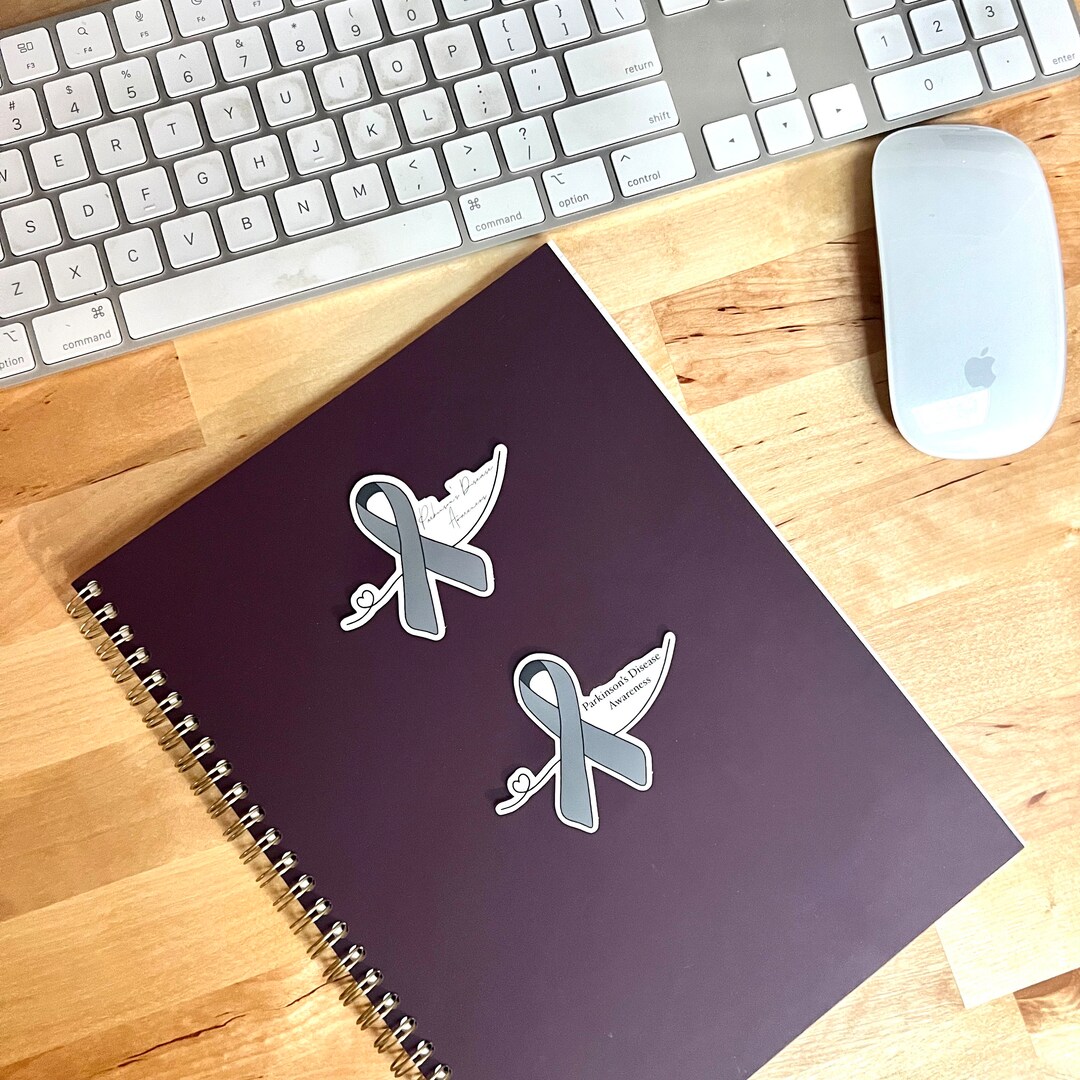 Parkinsons Disease Awareness Vinyl Sticker Gray Ribbon Sticker - Etsy