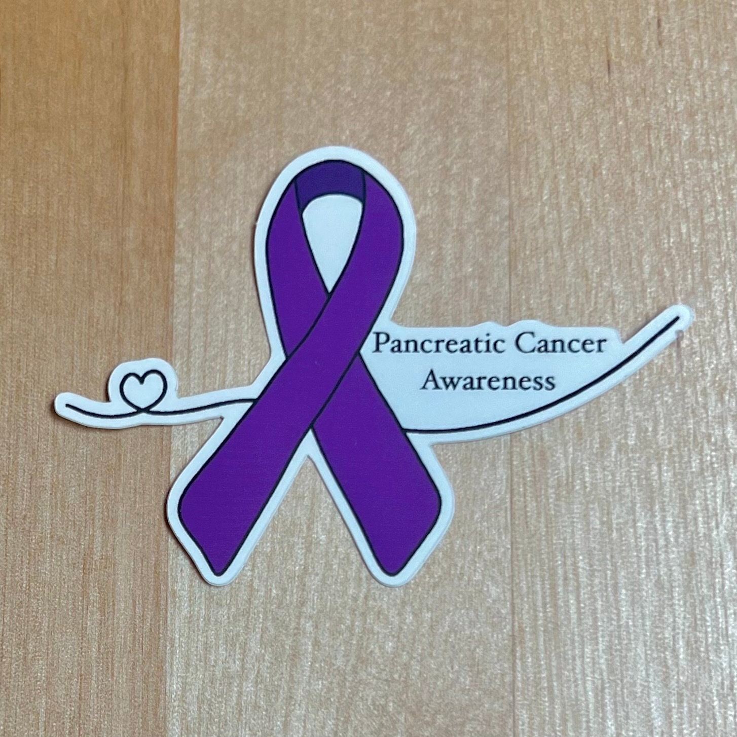 Pancreatic Cancer Awareness Vinyl Sticker Purple Ribbon - Etsy