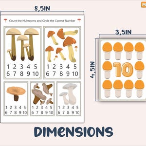 Educational Mushroom Numbers Flashcards and Worksheets - Learn and ...