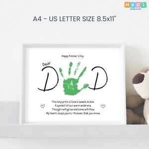 Fathers Day Handprint Craft Dad, Printable Baby Handprint Poem, DIY ...