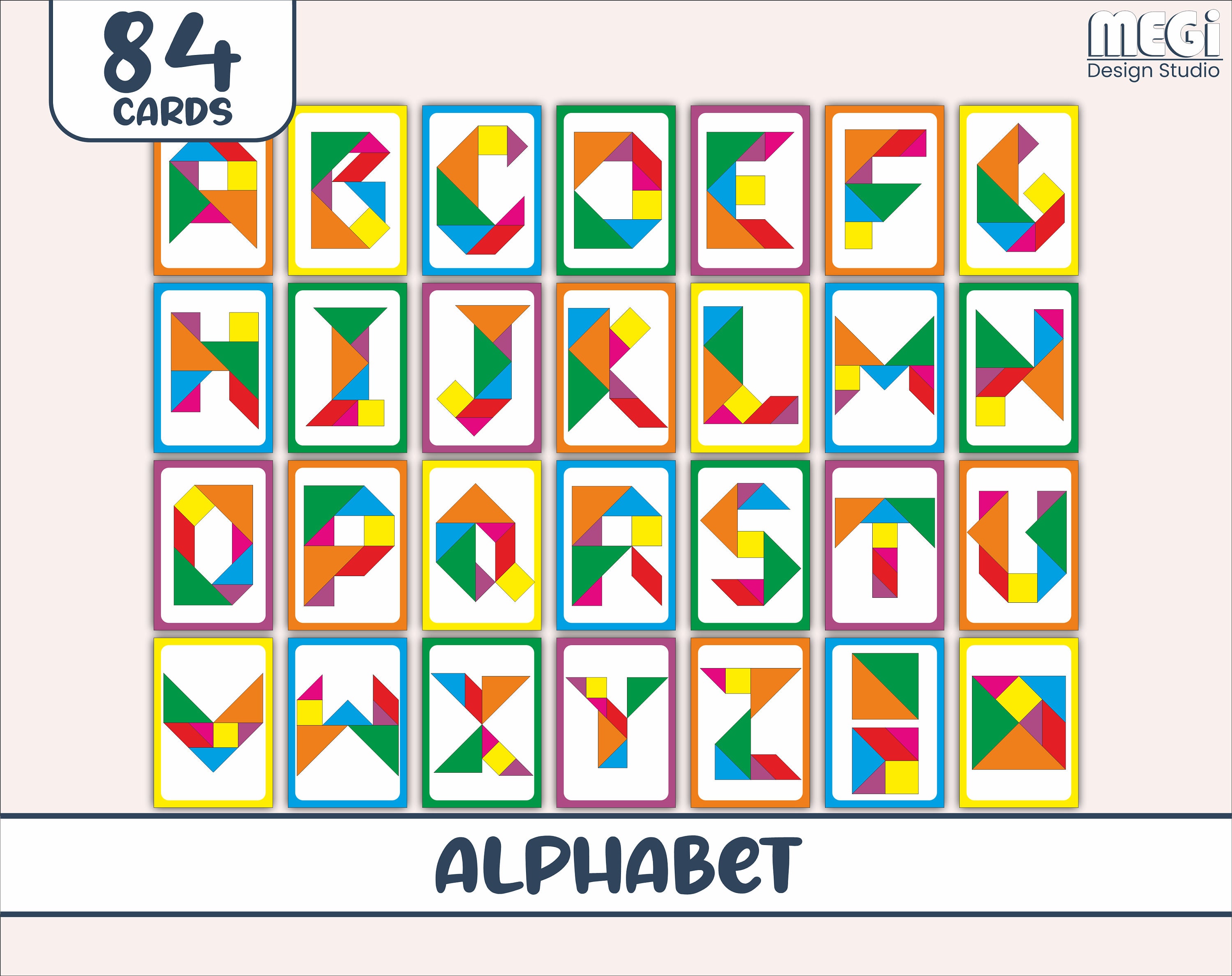 Tangram Big Set - Más de 200 tarjetas y patrón de tangram gratuito ...