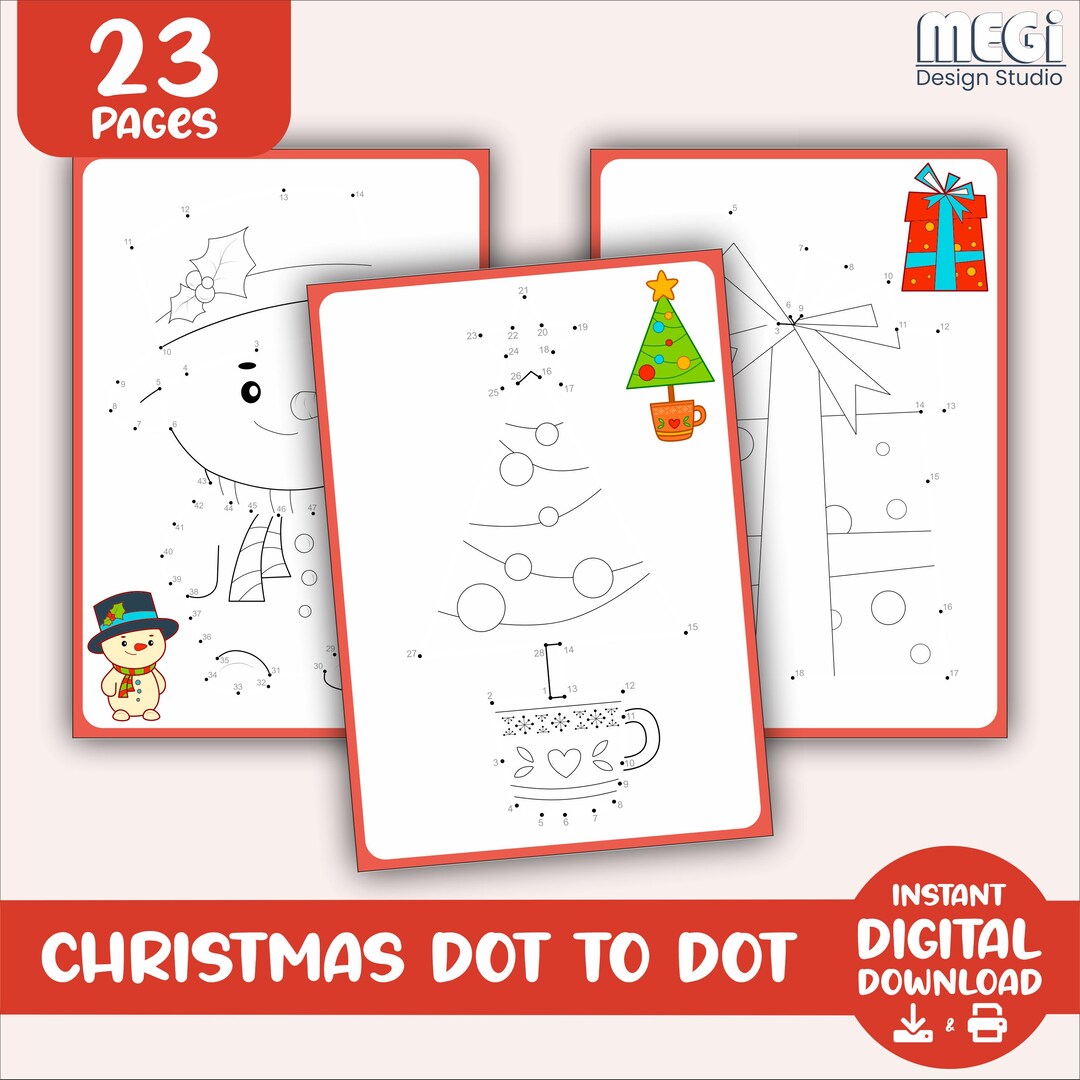 Christmas Dot to Dot Pages, Fun Printable Christmas Activities for Kids ...