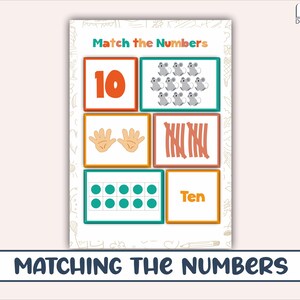 Number Match Preschool Activity Count and Match 1 to 10 Number Matching ...