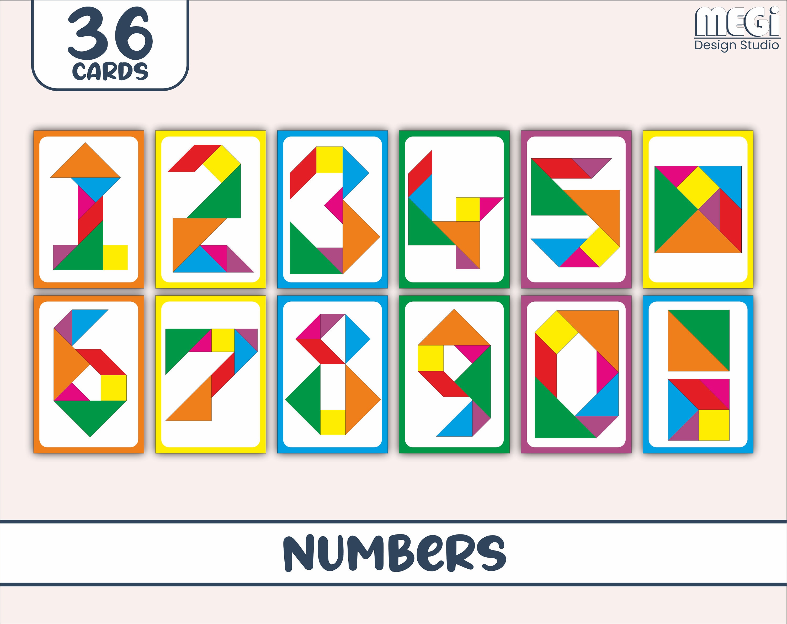 Tangram Big Set - Más de 200 tarjetas y patrón de tangram gratuito ...