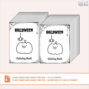 Halloween Coloring Book Printable Coloring Pages Halloween - Etsy