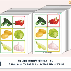 Vegetables Shadow Match Game - Printable Homeschool Material ...