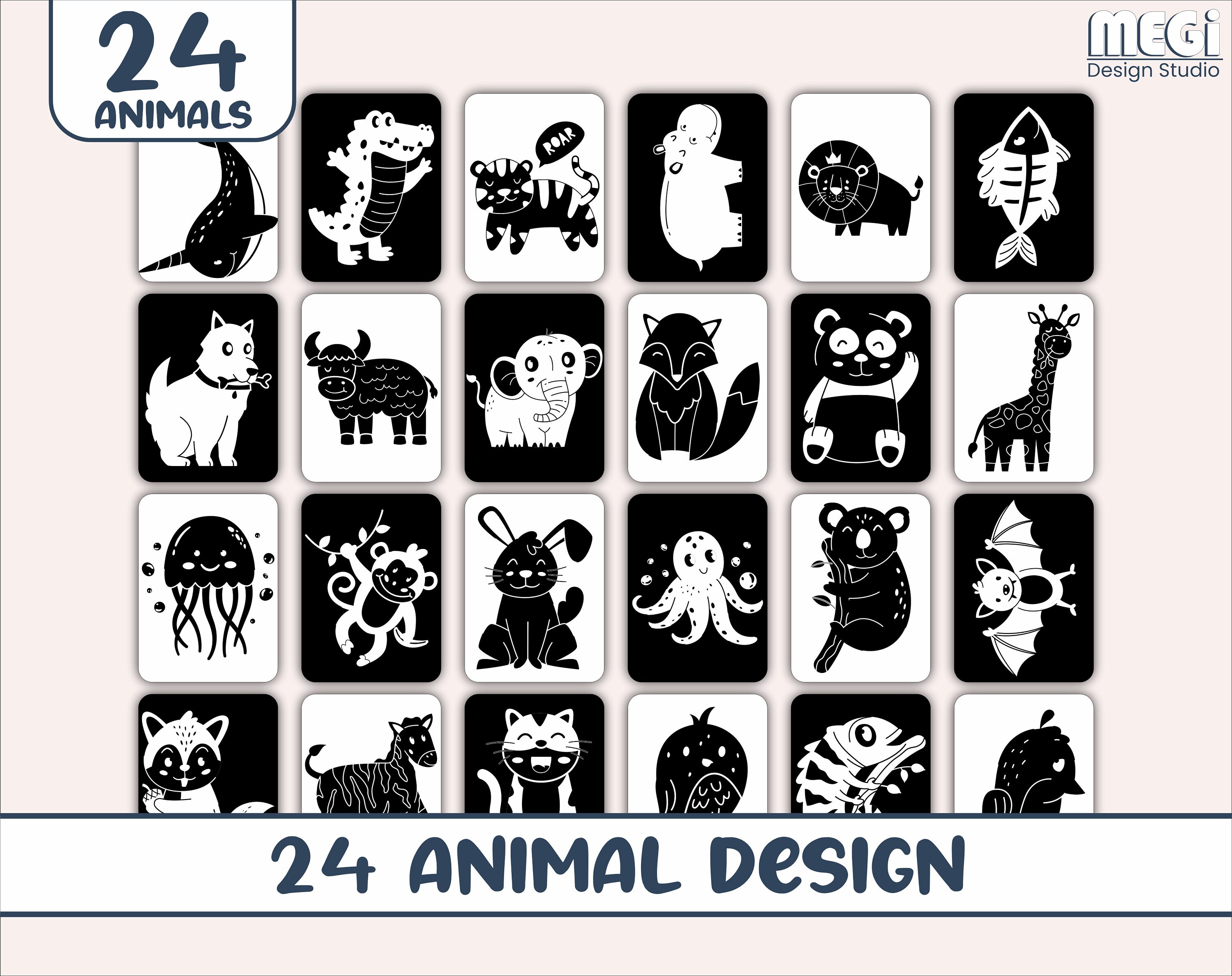 Printable High Contrast Baby Cards. Monochrome Sensory Flash Cards ...