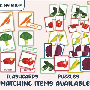 Vegetables Shadow Match Game - Printable Homeschool Material ...