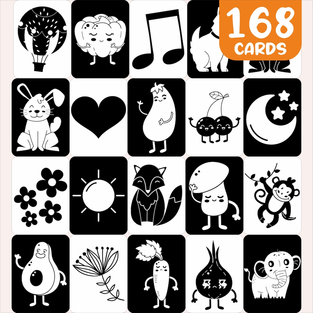 150+ Montessori Baby Sensory Cards, Baby Cards, Cards for Babies ...