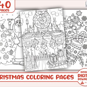 Christmas Coloring Book Printable Coloring Pages Christmas Activity for ...