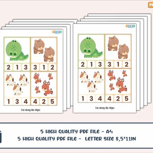 Count and Clip Animal Cards - 1 to 20 Counting Cards - Preschool ...