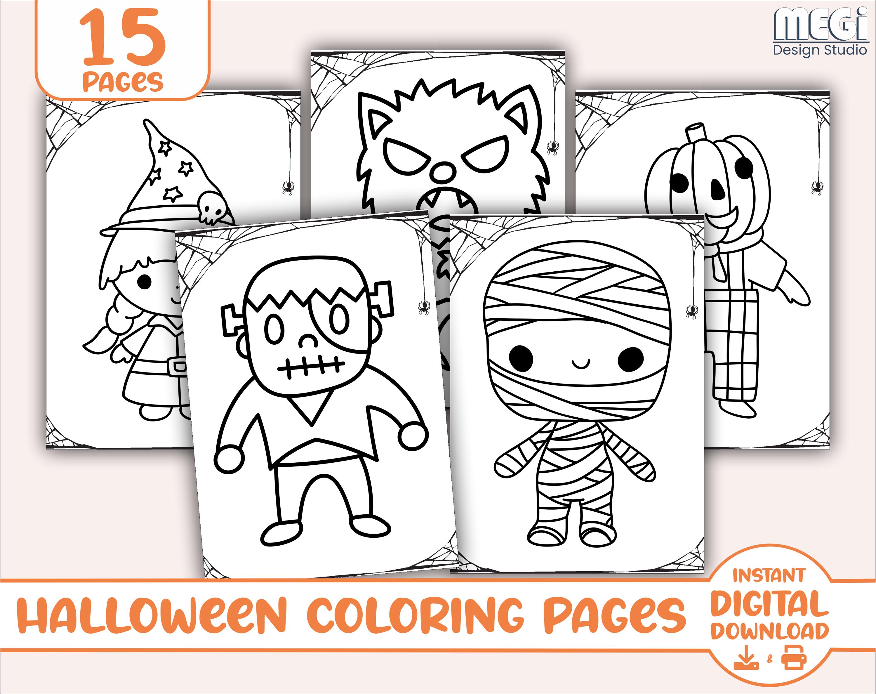Halloween Coloring Book Printable Coloring Pages Halloween Activity ...