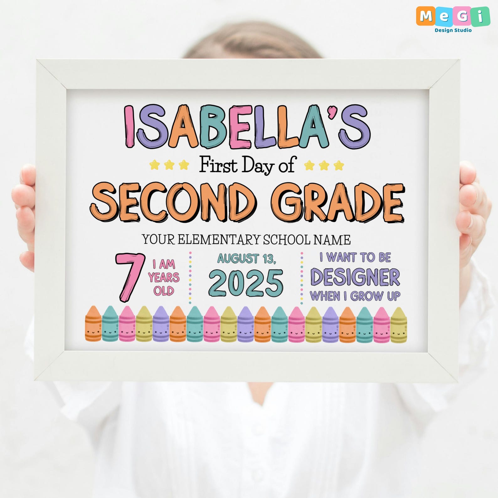 Editable Second Grade First Day of School Sign - Custom 2nd Grade ...
