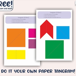 Tangram Set of Houses Puzzle Cards - 90+ Cards & Free Tangram Pattern ...