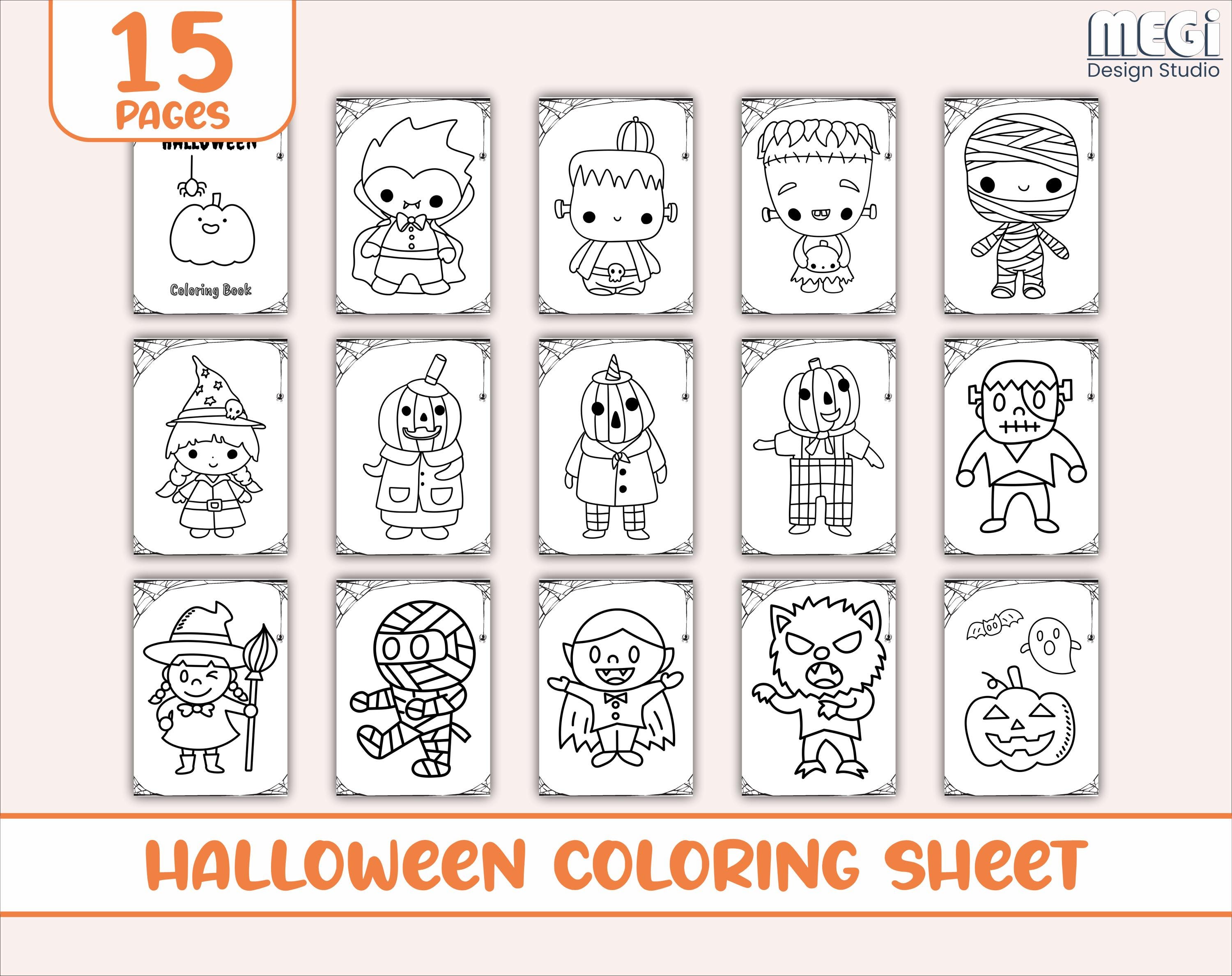 Halloween Coloring Book Printable Coloring Pages Halloween Activity ...