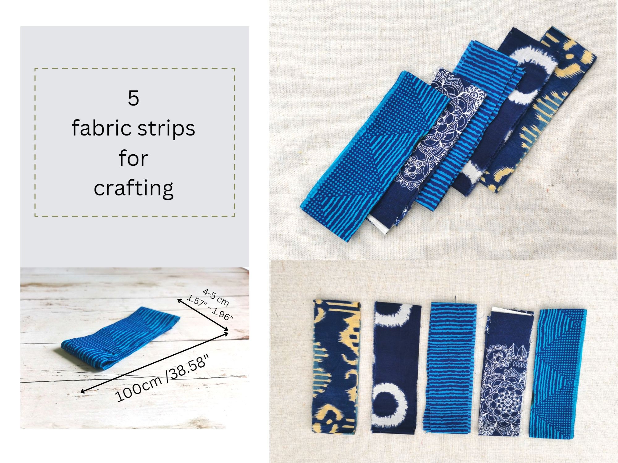 Boho Fabric Scraps, Cotton Fabric Ribbon, Fabric Remnants, Fabric ...