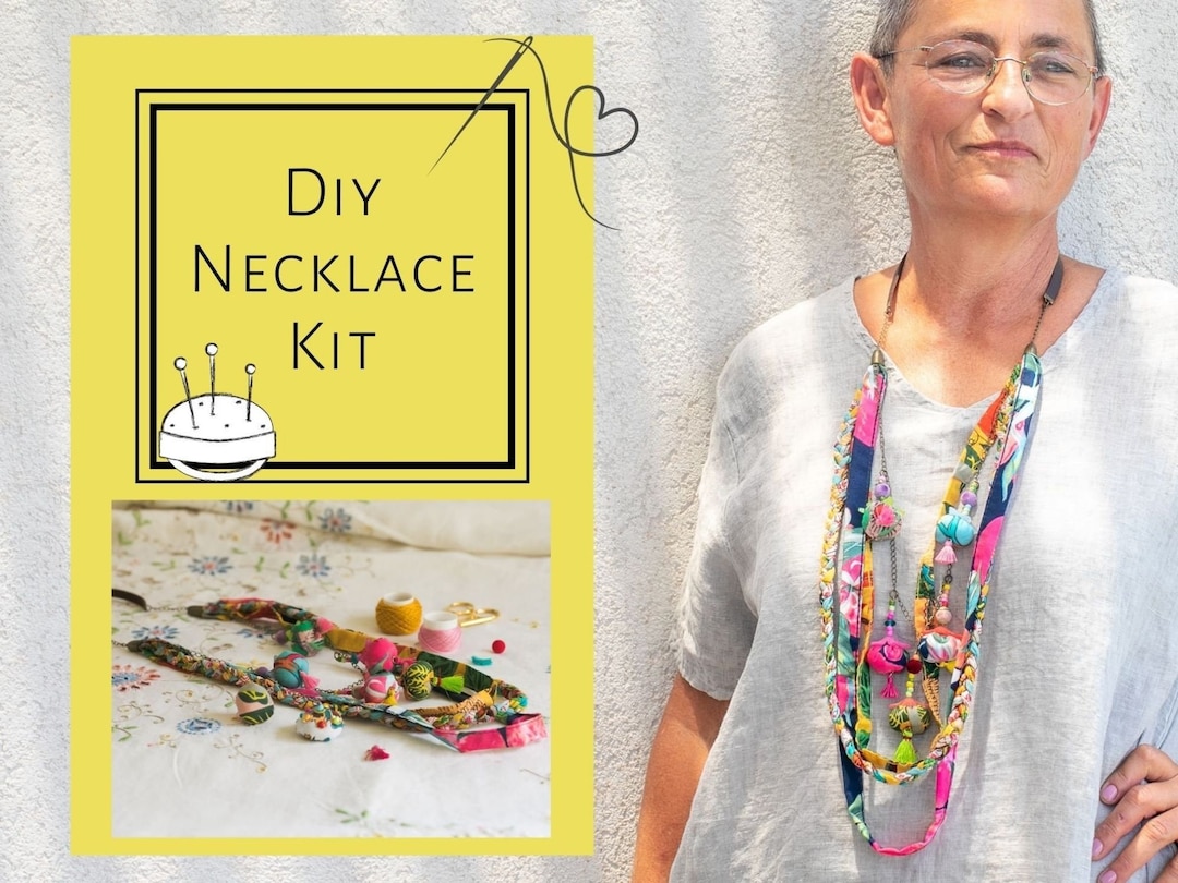 DIY Craft Kit, Jewellery Tutorial, Necklace Making Kit, Hobby Kit for ...