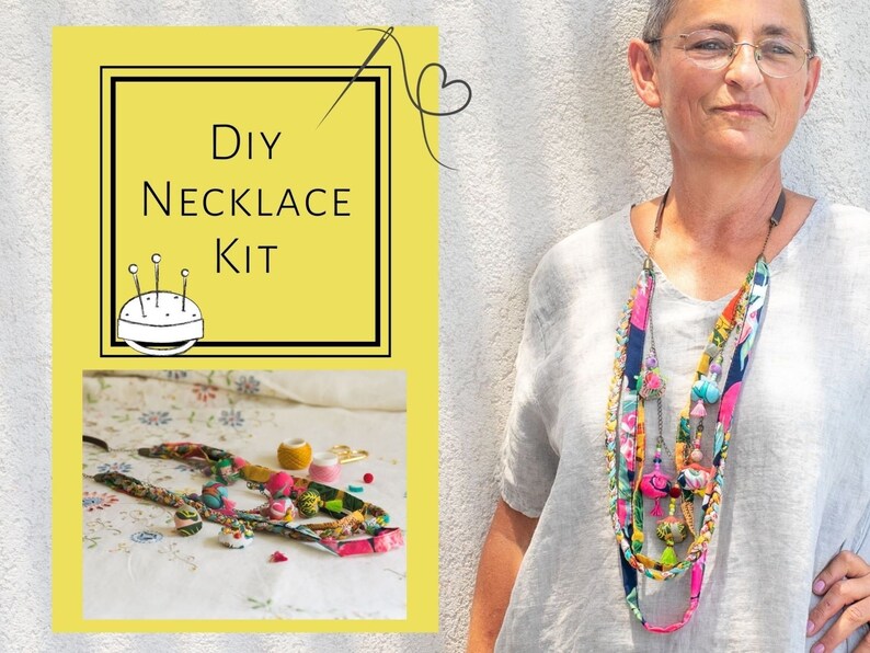 DIY Craft Kit, Jewellery Tutorial, Necklace Making Kit, Hobby Kit for ...