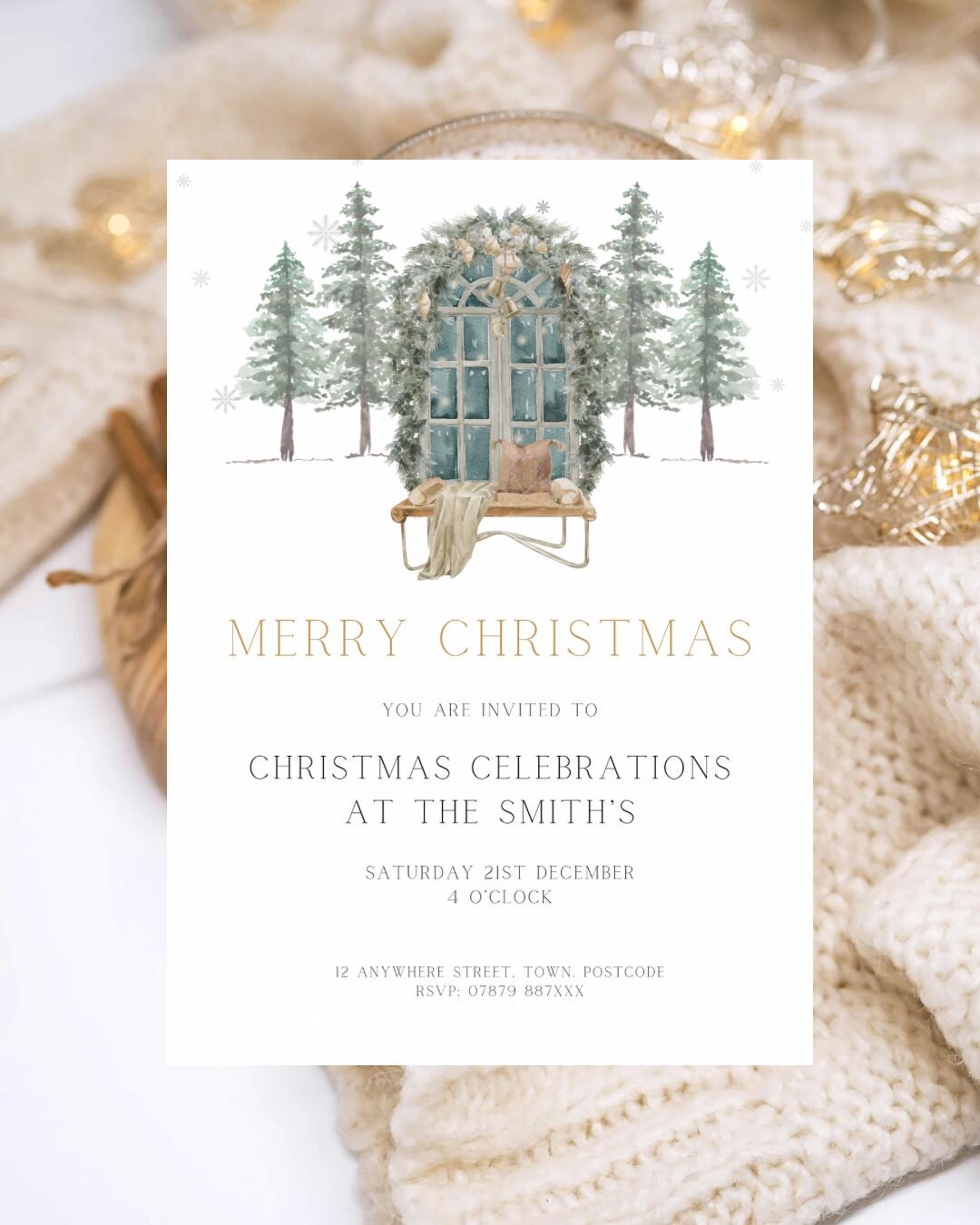 Scandi Christmas Party Invitation - Etsy