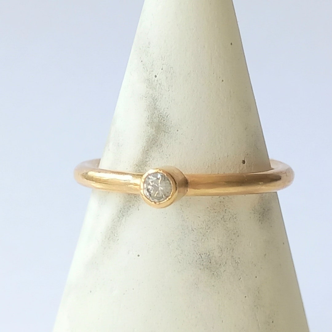 9ct Yellow Gold Diamond Stacking Ring 9ct Diamond Ring Gold - Etsy