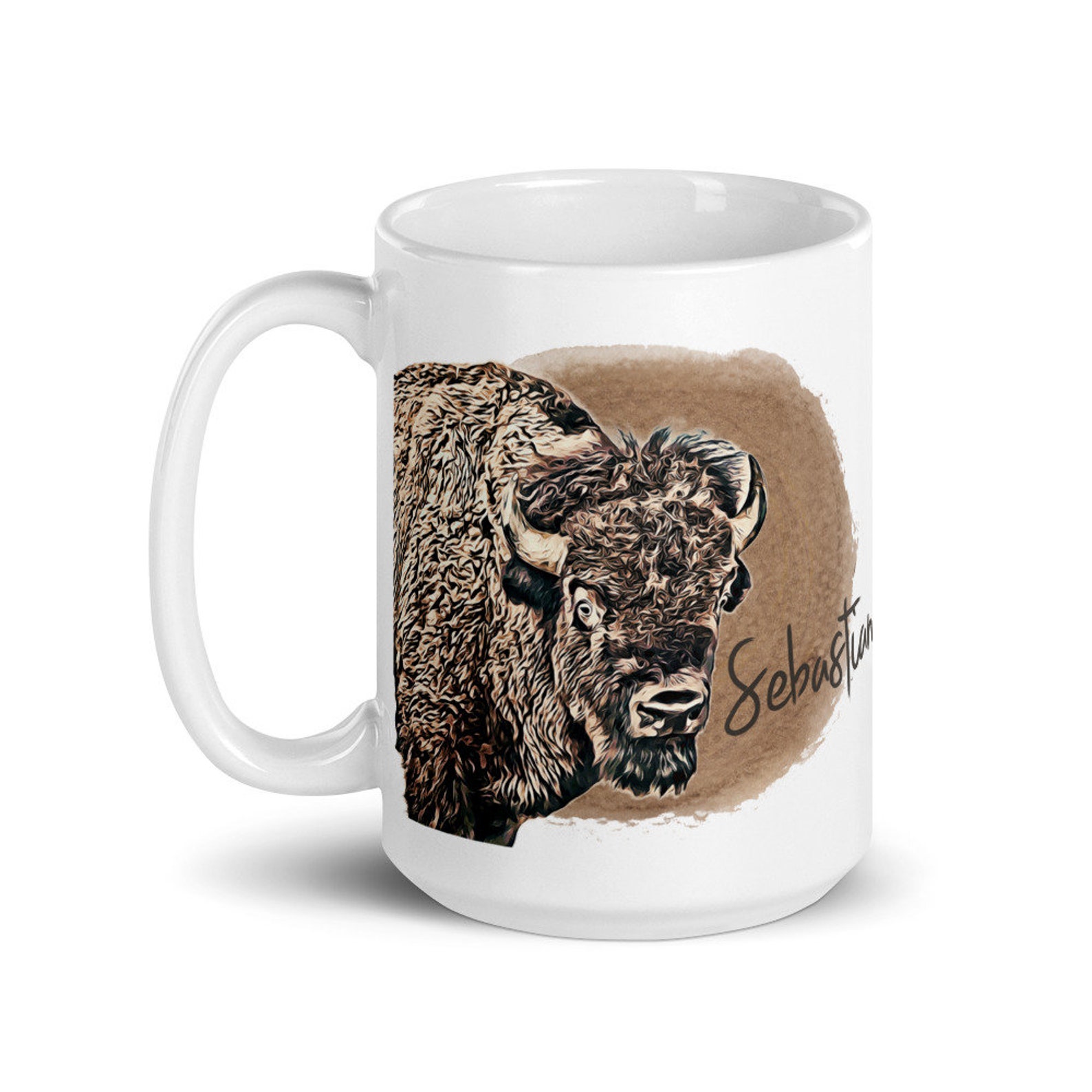 Brawny Bison Mug: Buffalo Coffee Cup, Western Ranch Decor - Etsy