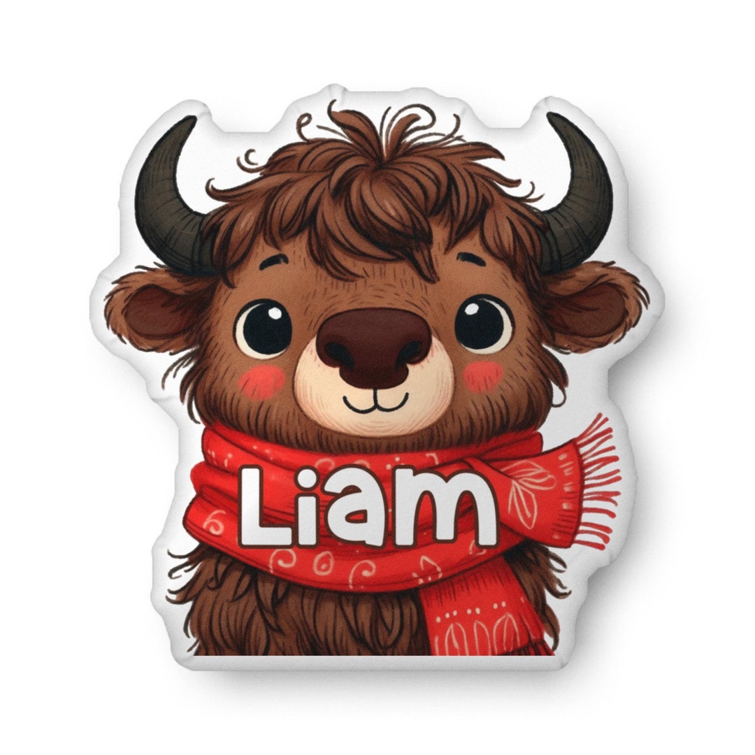 Personalized Cute Bison Pillow, Buffalo Pillow, 3D Pillow Art, Bison ...