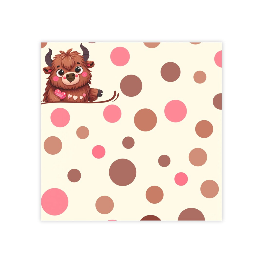 Adorably Cute Bison Post-it® Note Pad, Buffalo Post-it Note Pad, Bison ...