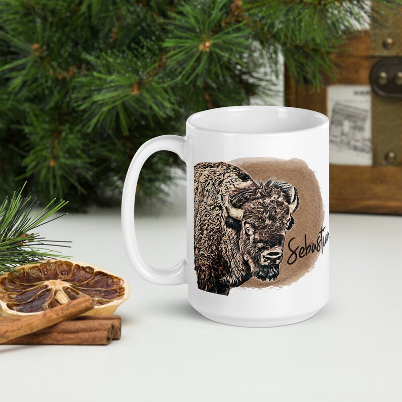 Brawny Bison Mug: Buffalo Coffee Cup, Western Ranch Decor - Etsy
